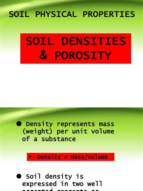 08 Soil Densities Porosity Pdf Porosity Soil
