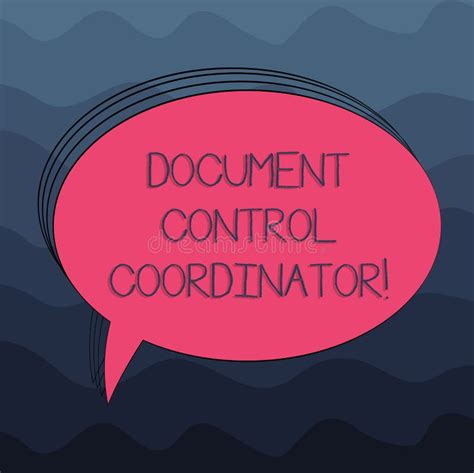 Word Writing Text Document Control Coordinator Business Concept For