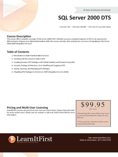 Sql Server 2000 Dts Pdf Microsoft Sql Server Sql