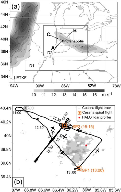 A The Wrf Domain Setup For Both The Wrf Letkf Cycle Letkf With A