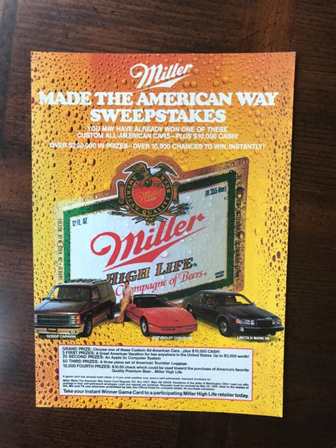 Miller High Life Sweepstake