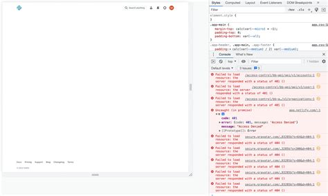 unable to load anything in netlify dashboard page 2 support