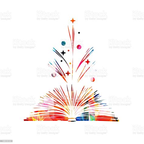 독서 지식 교육 개념 다채로운 영감 오픈 북 고립 도서관 문학 대학 학교 강좌 수업 수업용 디자인 벡터 일러스트레이션 장학금에 대한 스톡 벡터 아트 및 기타 이미지 Istock