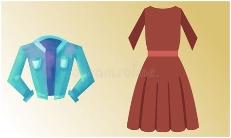 Mock Up Illustration Of Dress On Abstract Background Stock Vector Illustration Of Apparel