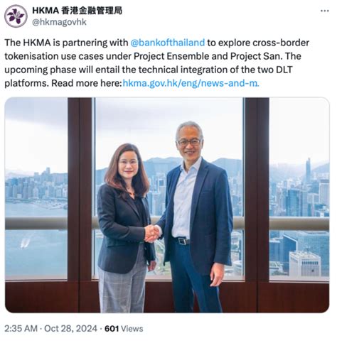 Hkma Project Ensemble Partners With Brazil Thailand For Tokenization