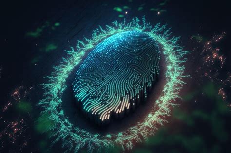 Premium Ai Image 3d Illustration Fingerprint Scan Provides Security