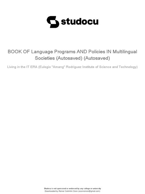Language Programs And Policies In Multilingual Societies Pdf Multilingualism Linguistics Language Programs And Policies In Multilingual Societies Pdf Multilingualism Linguistics