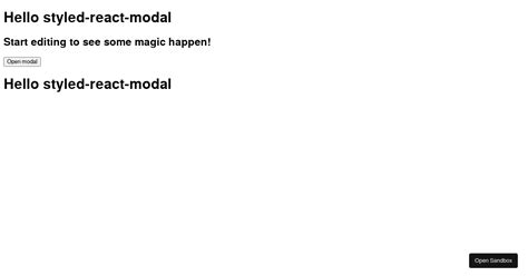 Styled React Modal Demo Forked Codesandbox