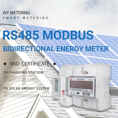 1 3 Phase Bidirectional Energy Meter With Rs485 Modbus For Pv Solar Energy Bidirectional Meter