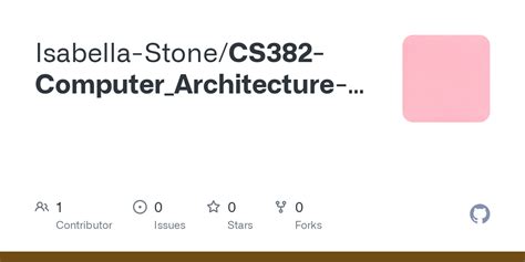 Cs382 Computerarchitecture Organizationlab7s At Main · Isabella Stonecs382 Computer