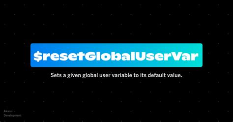 resetglobaluservar aoi js — documentation