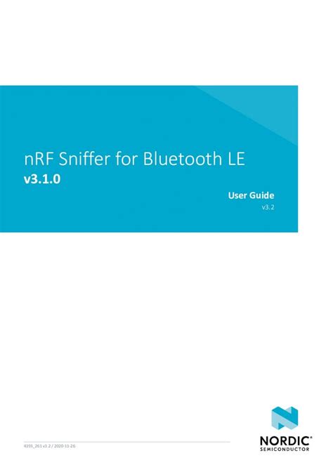 PDF NRF Sniffer For Bluetooth LE Nordic Semiconductor The NRF Sniffer For Bluetooth LE