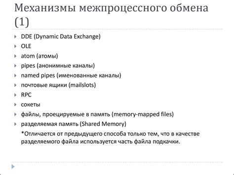 Операционные системы Межпроцессное взаимодействие Передача информации