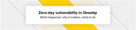 Security Alert Zero Day Vulnerability CVE In Libwebp WebP Library Expel