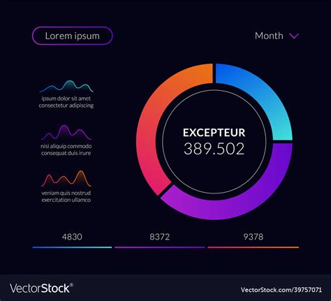 Dashboard Infographic User Interface Data Vector Image