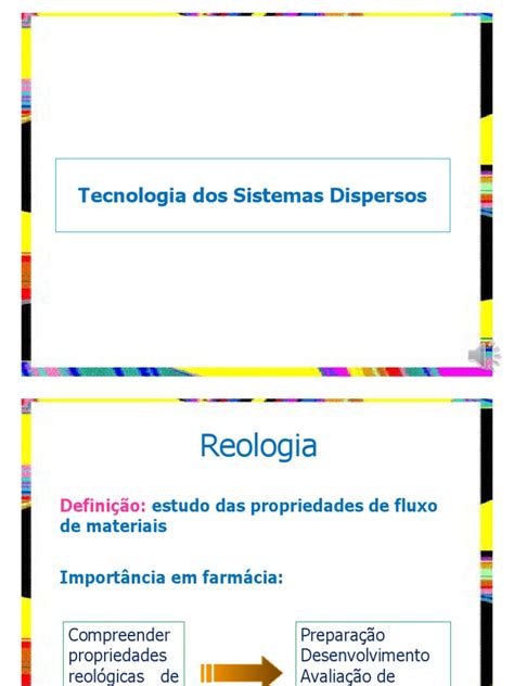 Sistemas Dispersos Parte I Pdf Viscosidade Reologia