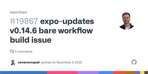 expo updates v0 14 6 bare workflow build issue · issue 19867 · expo