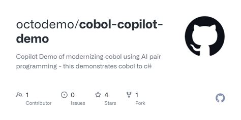 GitHub Octodemo Cobol Copilot Demo Copilot Demo Of Modernizing Cobol Using AI Pair