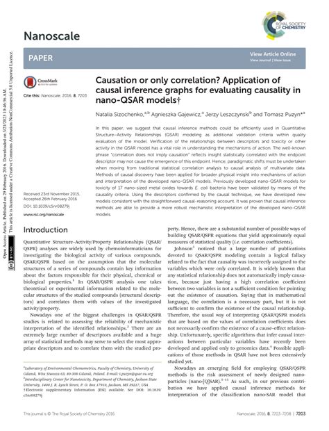 Pdf Causation Or Only Correlation Application Of Causal Inference Graphs For Evaluating