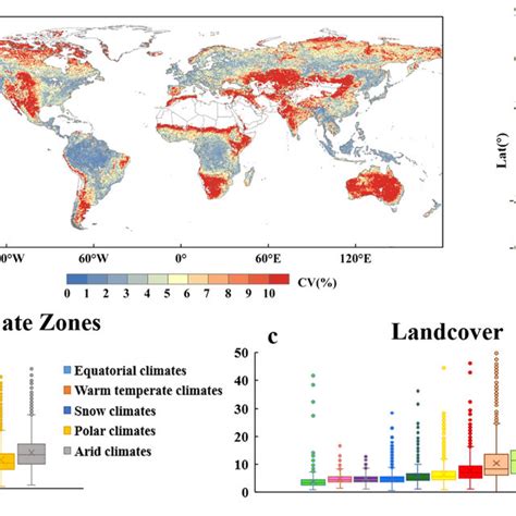A Spatial Pattern Of The Ndvi Coefficients Of Variation Cv For The