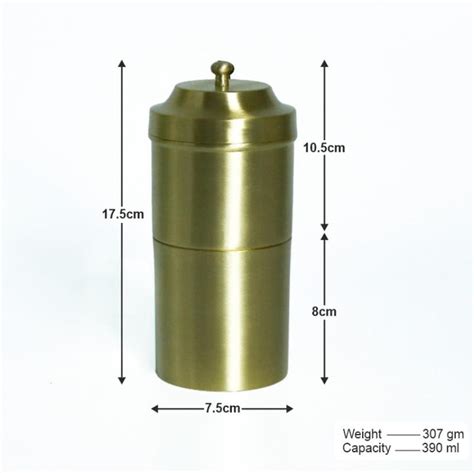 8 Cup Brass Coffee Filter Brass Filter Dabara Set South Indian