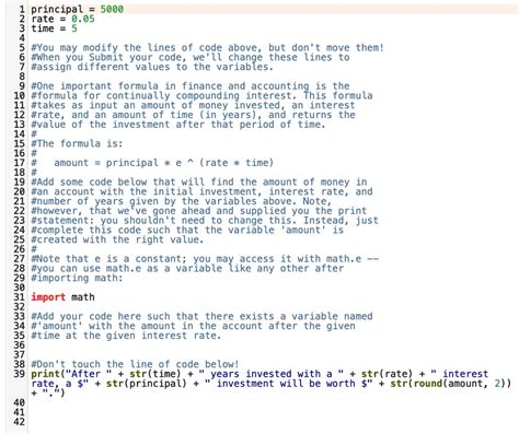 Solved Principal 5000 2 Rate 005 3 Time 5 4 You May Modify The