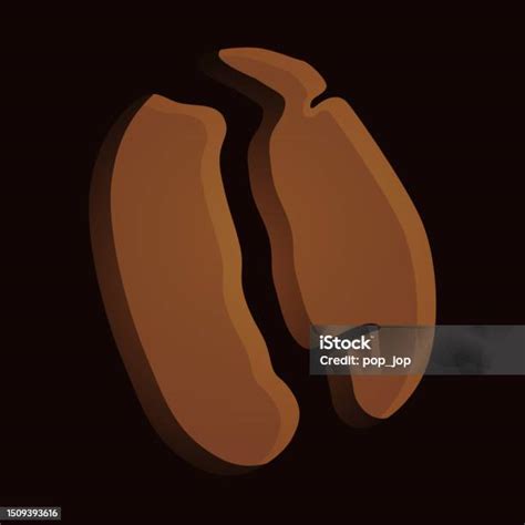 커피 콩 아이콘입니다 커피 제조 카페 및 레스토랑을 위한 커피 원두의 벡터 그림 갈색에 대한 스톡 벡터 아트 및 기타 이미지