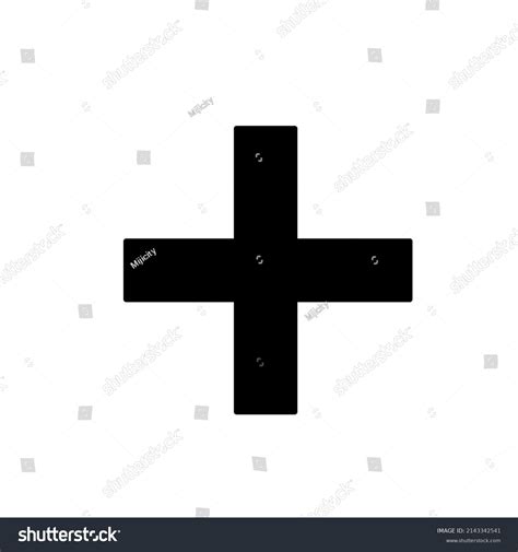 Plus Sign Vector On White Background Stock Vector Royalty Free