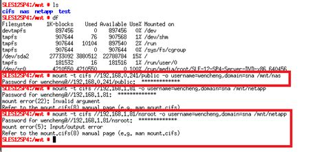 how to correct mount cifs volume from linux netapp community