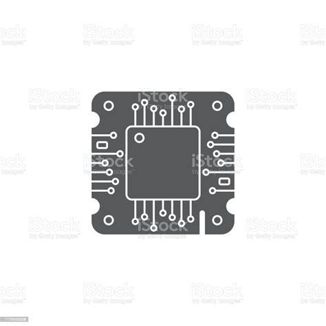 흰색 배경에 격리 된 마더 보드 Cpu 프로세서 벡터 아이콘 0명에 대한 스톡 벡터 아트 및 기타 이미지 0명 Cpu 과학 Istock