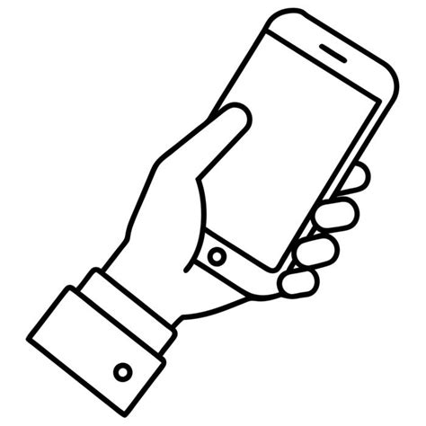 Mano Agarrando Celular Vectores Iconos Gráficos Y Fondos Para