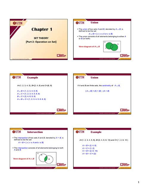 Chapter 1 Part 2 Set Theory Pdf Set Mathematics Algebra