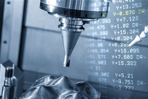 Abstract Scene Of Cnc Milling Machine And G Code Data Background Rough