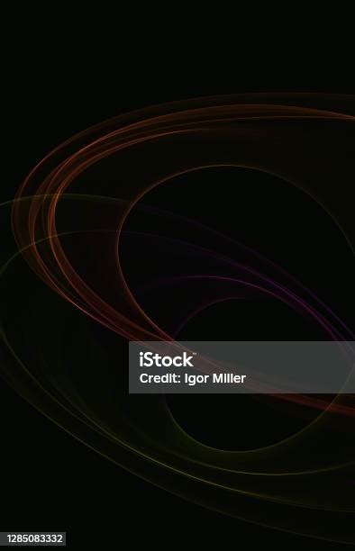 어두운 배경에 색상 그라데이션의 물결처럼 아름다운 회오리 바람 전단지 소책자 배너 잡지 명함 포스터에 대한 배경 3d 일러스트레이션 3d 렌더링 3차원 형태에 대한 스톡