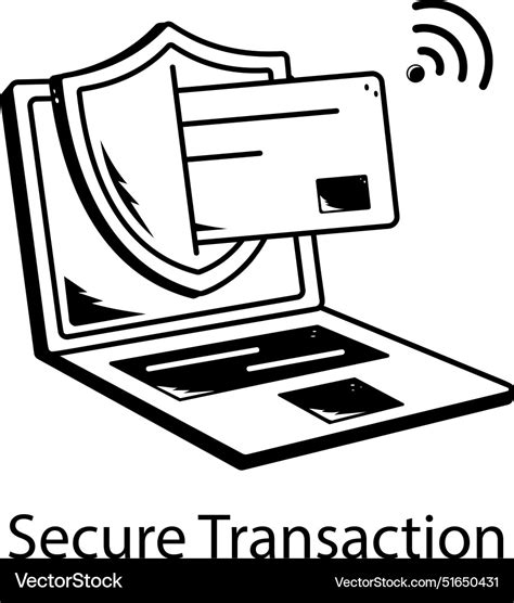 Secure Transaction Royalty Free Vector Image Vectorstock
