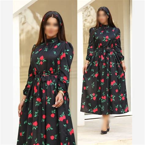 خرید و قیمت ست پیراهن و هدبند مدل انار یلدایی 38 تا 48 لباس یلدایی