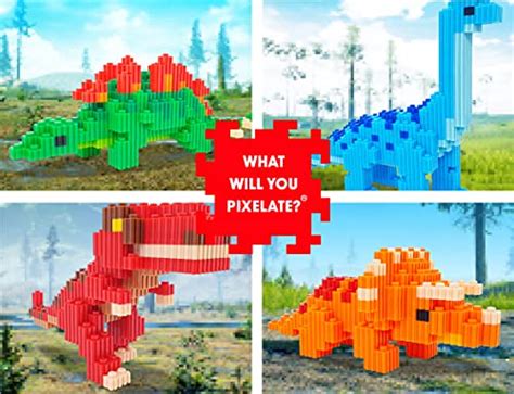 Pix Brix Pixel Art Puzzle Bricks Dinosaur Series T Rex Patented