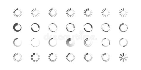 download sign set load icons set load system data load loading bar stock vector