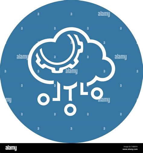Simple Cloud Processing Vector Icon Stock Vector Image Art Alamy