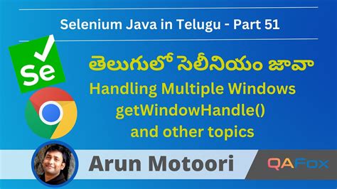 Selenium Webdriver In Telugu Handling Multiple Windows