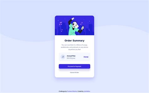 Frontend Mentor Order Summary Comp Made With Html And Css Coding
