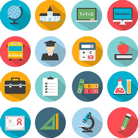 Education Icons Set Vector Illustration 25802048 Vector Art At Vecteezy