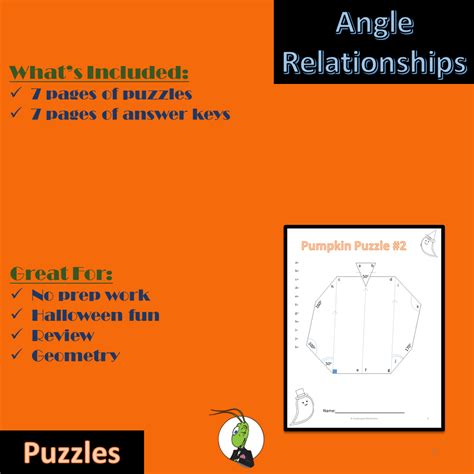 Halloween Missing Angles Puzzle Geometry Angle Relationships Made By Teachers Halloween Missing Angles Puzzle Geometry Angle Relationships Made By Teachers