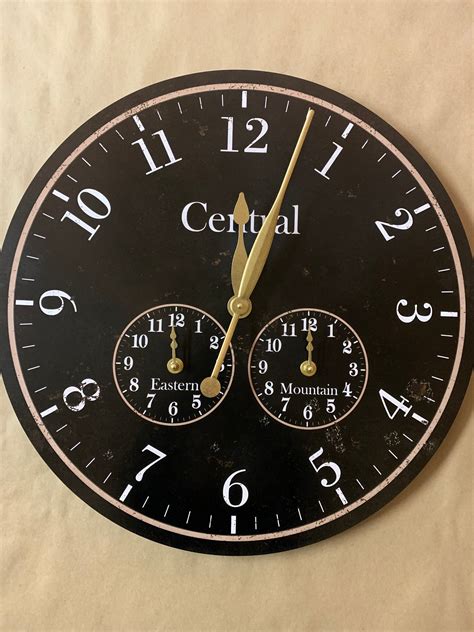 Custom Black Time Zone Clock Multi Time Zone Display Time Flies Clocks