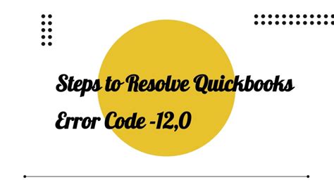 Ppt Resolve Quickbooks Error Code 120 Powerpoint Presentation Free