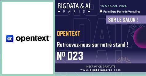 opentext analytics and ai on linkedin bigdataparis opentext ai