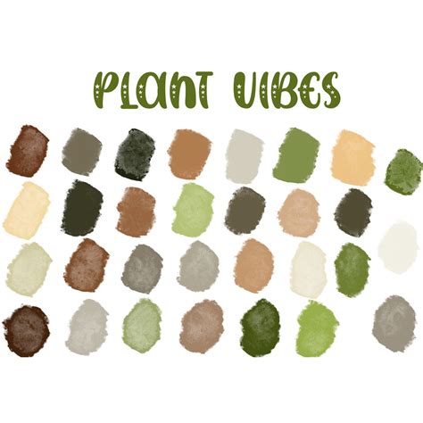 Procreate Plant Color Palette Procreate Plant Palette Plant Color Swatches Procreate