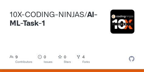 Github 10x Coding Ninjasai Ml Task 1
