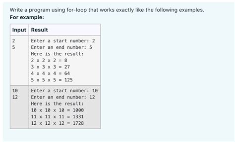 Solved Write A Program Using For Loop That Works Exactly Chegg Com