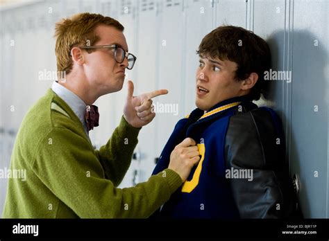 Nerd Picking On Jock Stock Photo Alamy